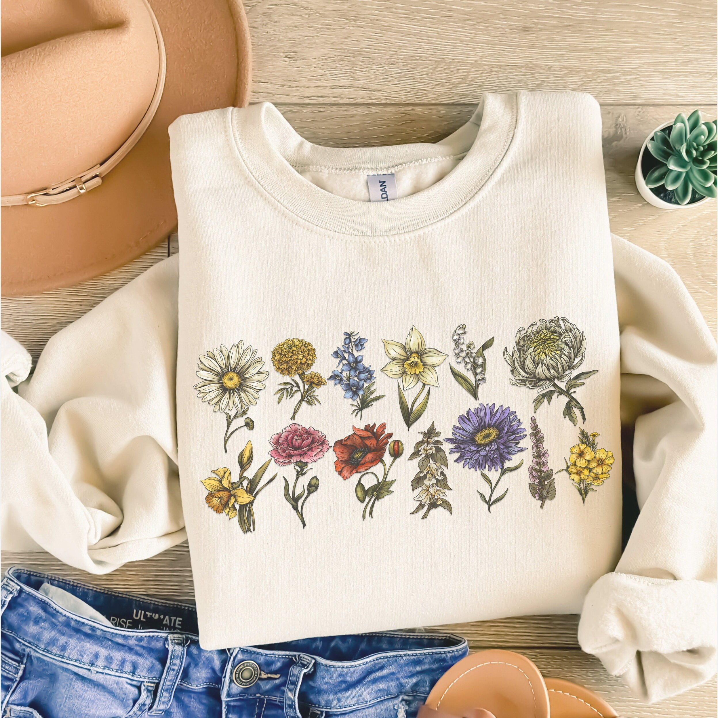 Cottagecore Shirt, Boho Wildflowers Shirt, Botanical Shirt, Flower T ...