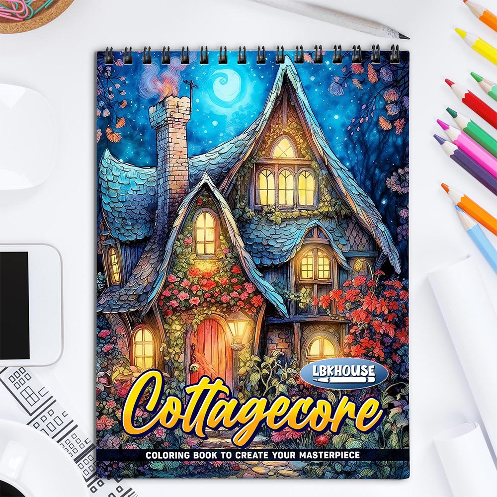 TPLHOUSE Christmas Vibes Coloring Book Spiral Bound for Adult, Premium ...