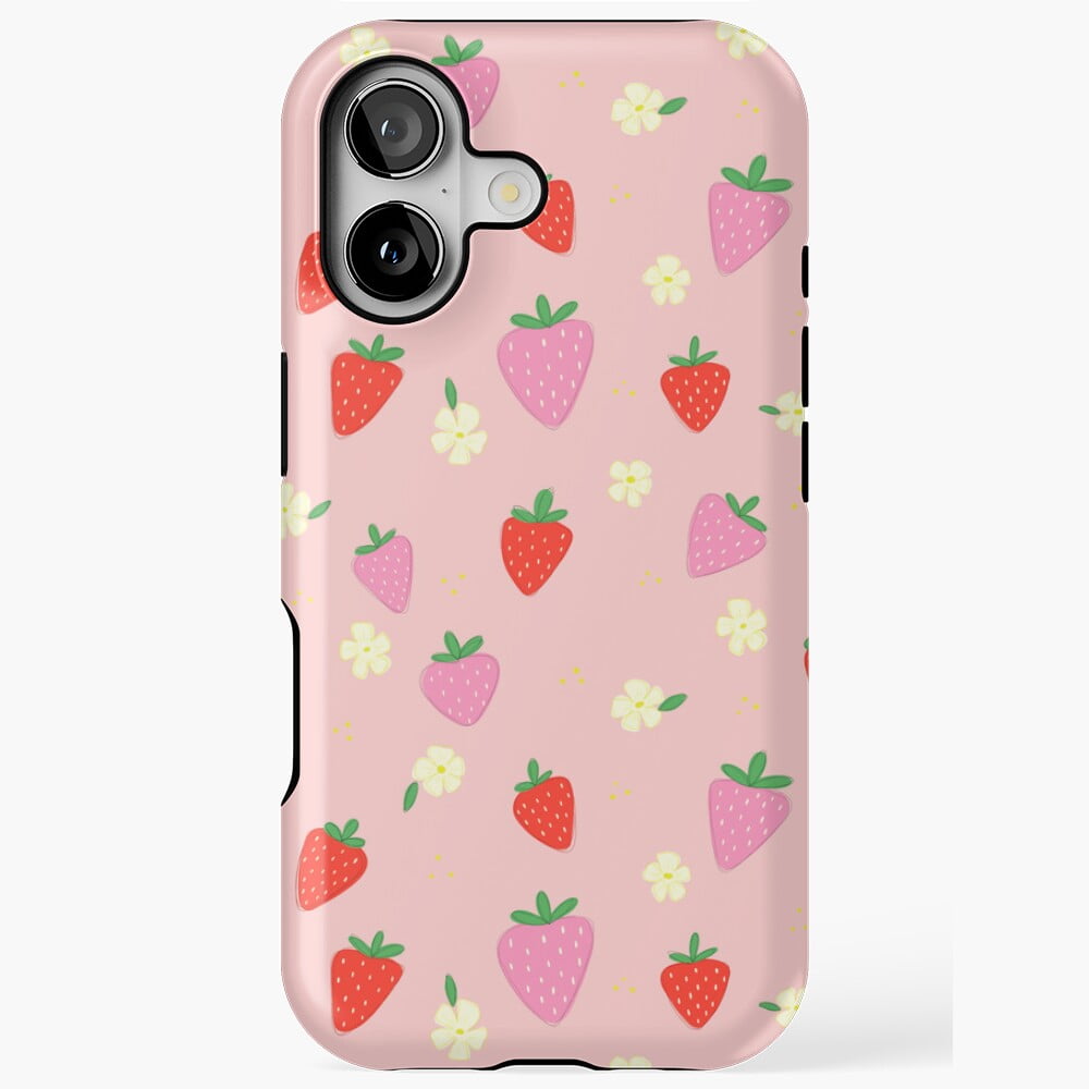 Cottagecore Strawberry Floral Art Compatible Phone Case for iPhone 11 ...