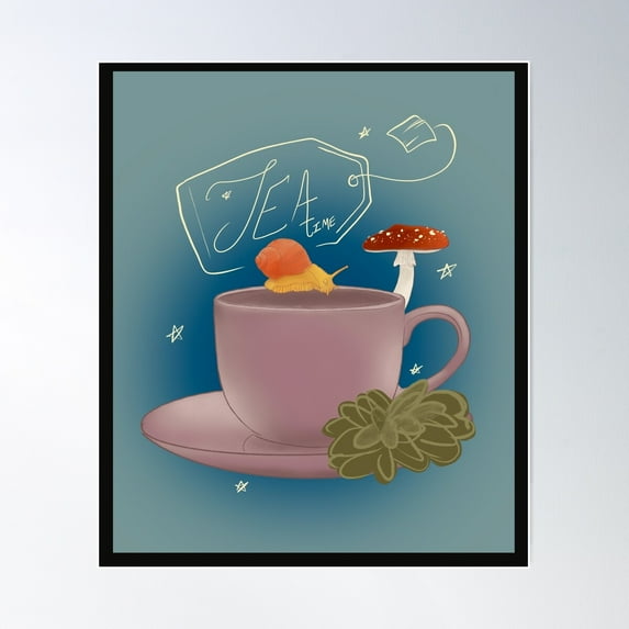 Cottagecore Tea Time Poster Wall Art, Modern Wall Decor For Living Room ...