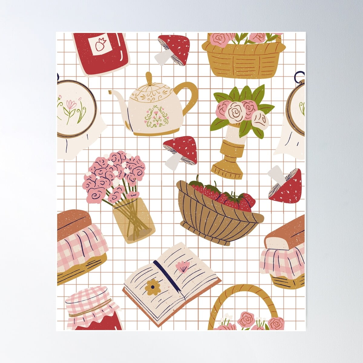 Cottagecore Themed Poster Wall Art, Modern Wall Decor For Living Room ...