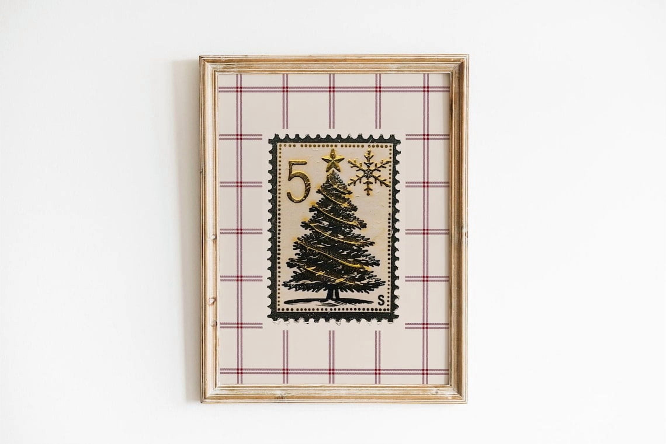 Cottagecore Tree Stamp Poster, Trendy Wall Art, Preppy Festive Decor ...