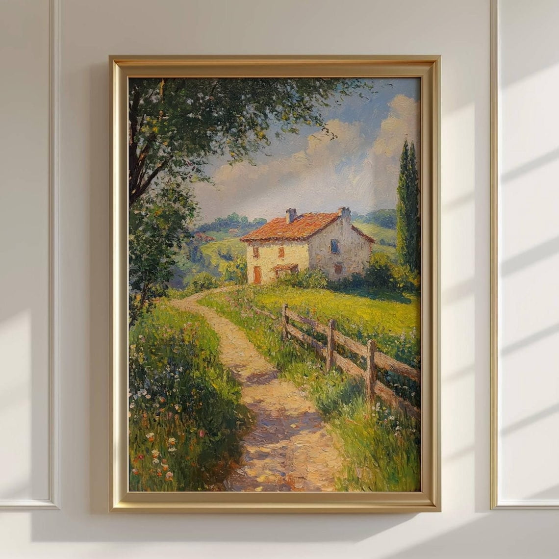 Cottagecore Village Art Country Farmhouse Decor Design 14, Unframed ...