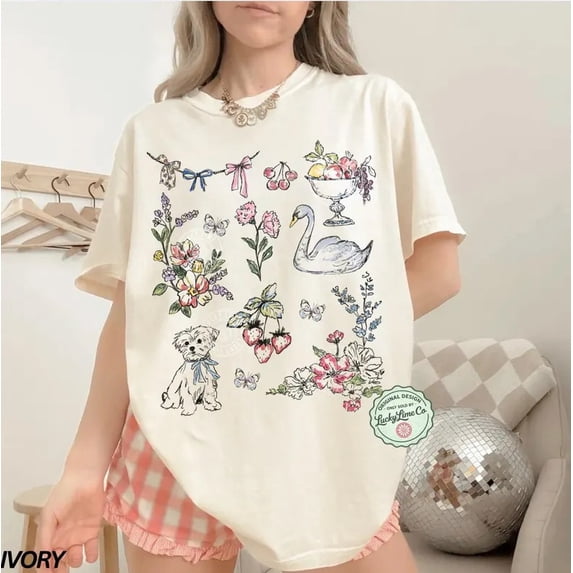 Cottagecore Vintage Aesthetic Shirt T-Shirt - Walmart.com