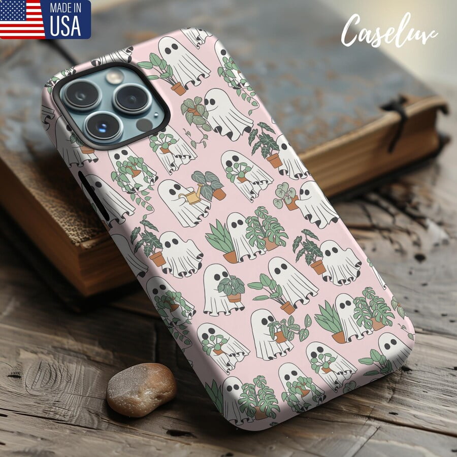 Cottagecore Whimsical Ghost Gardening Phone Case 11 12 13 14 15 16 17 ...