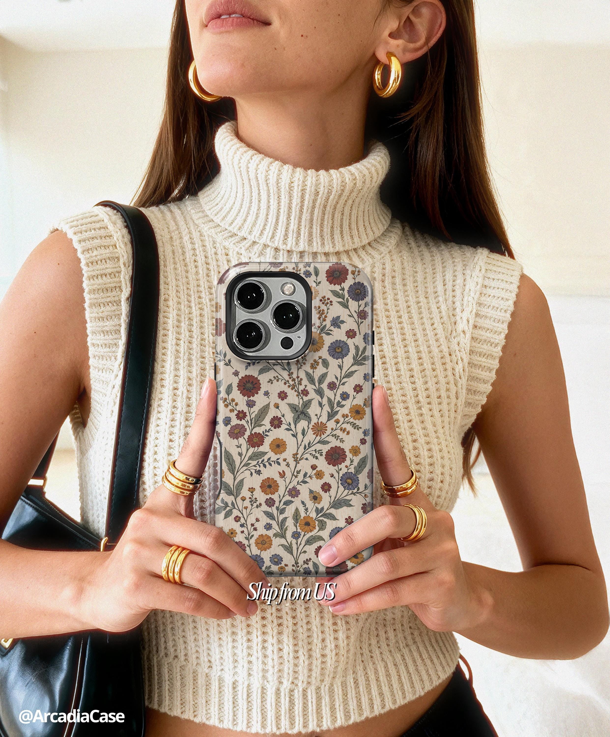 Cottagecore Wildflower Phone Case For iPhone Samsung Protective Hard ...