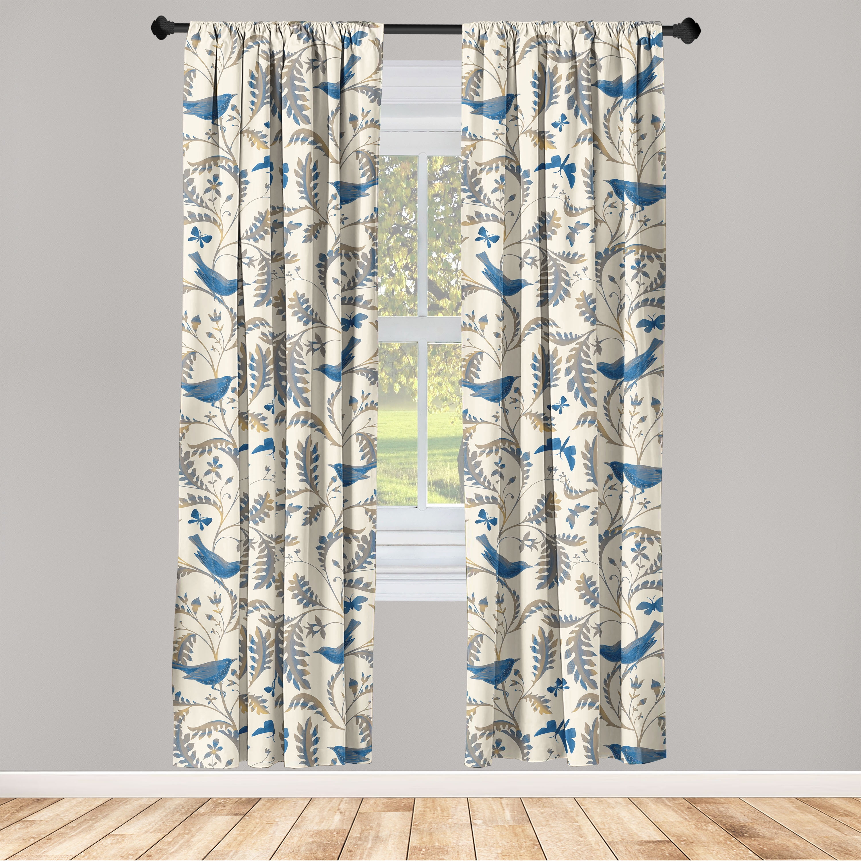 Cottagecore Window Curtains, Vintage Inspiration of Nature Fantasy ...