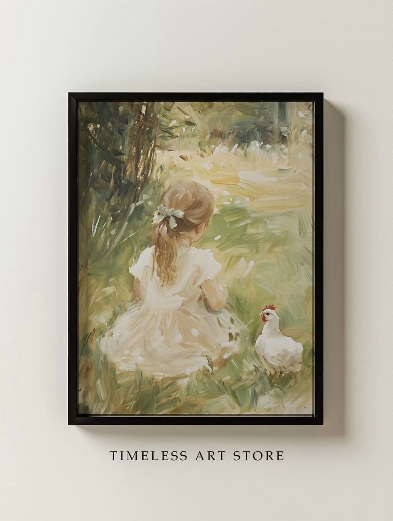 Cottagecore and Chicken Wall Art Whimsical Farmhouse Vintage Inspired ...