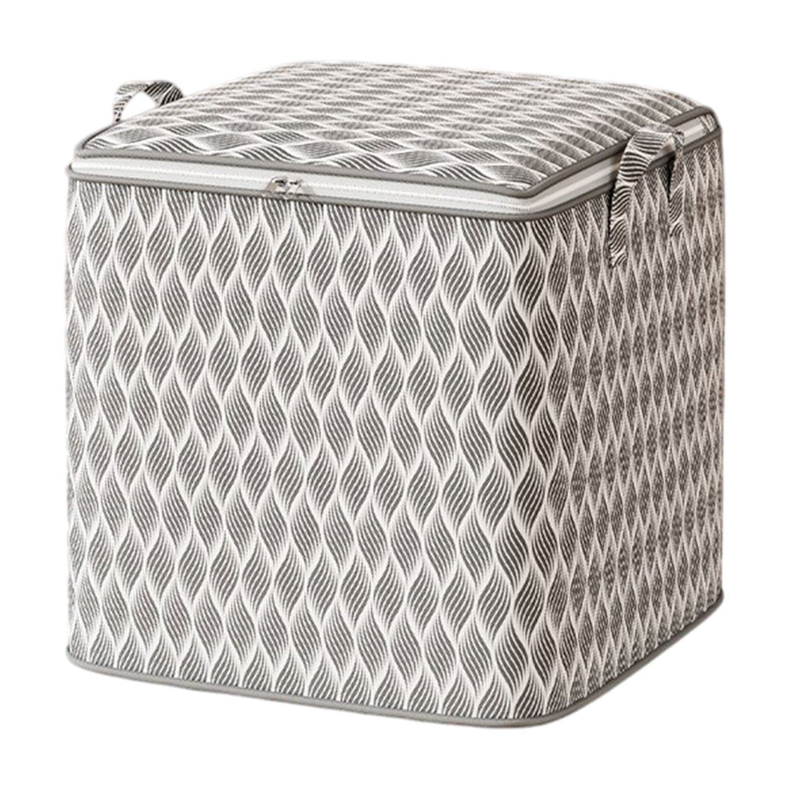 Cotten Fabric Storage Organizer Bag for Blankets and Clothes, with ...