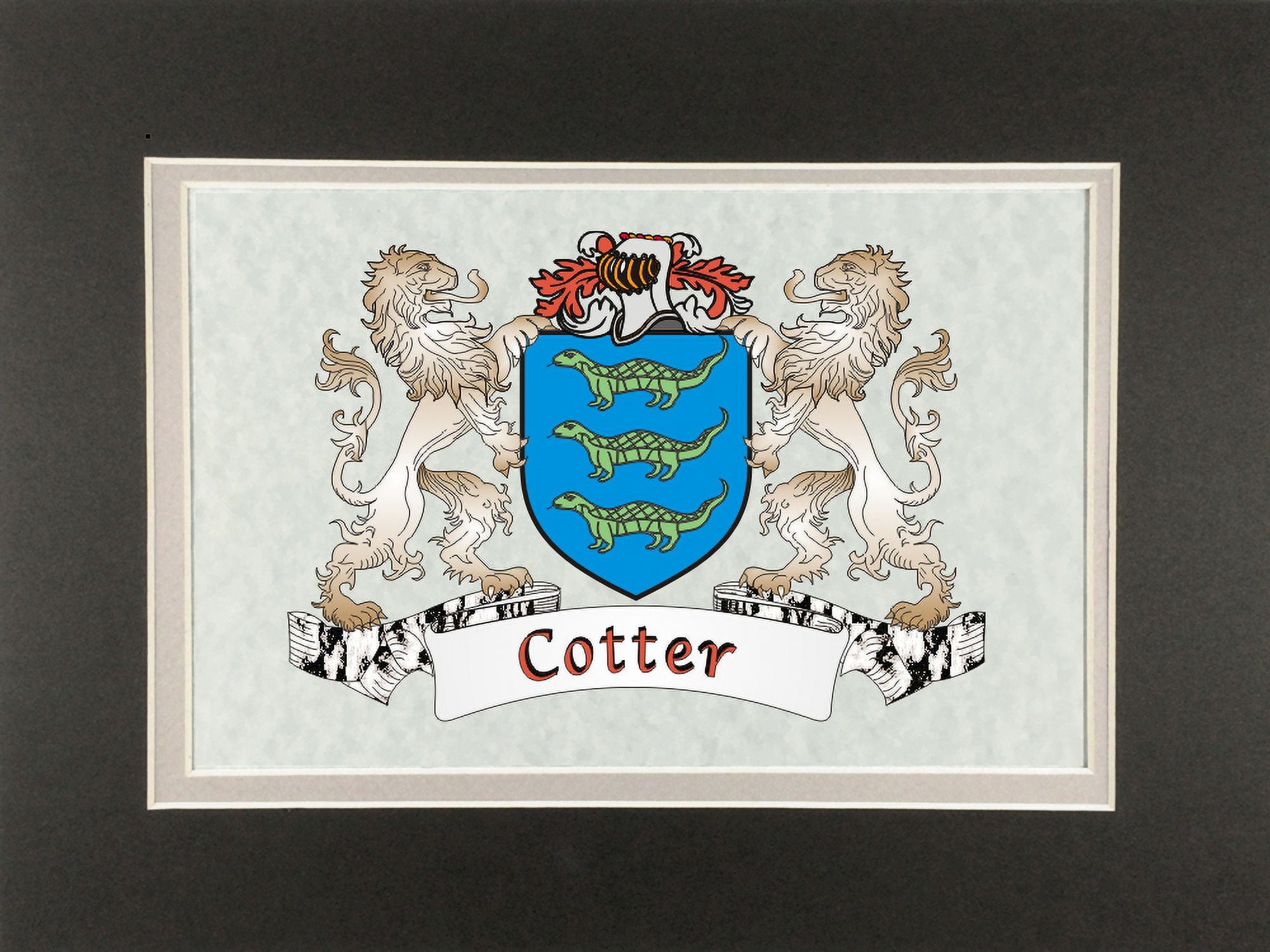 Cotter Irish Coat of Arms Print - Frameable 9" x 12" - Walmart.com
