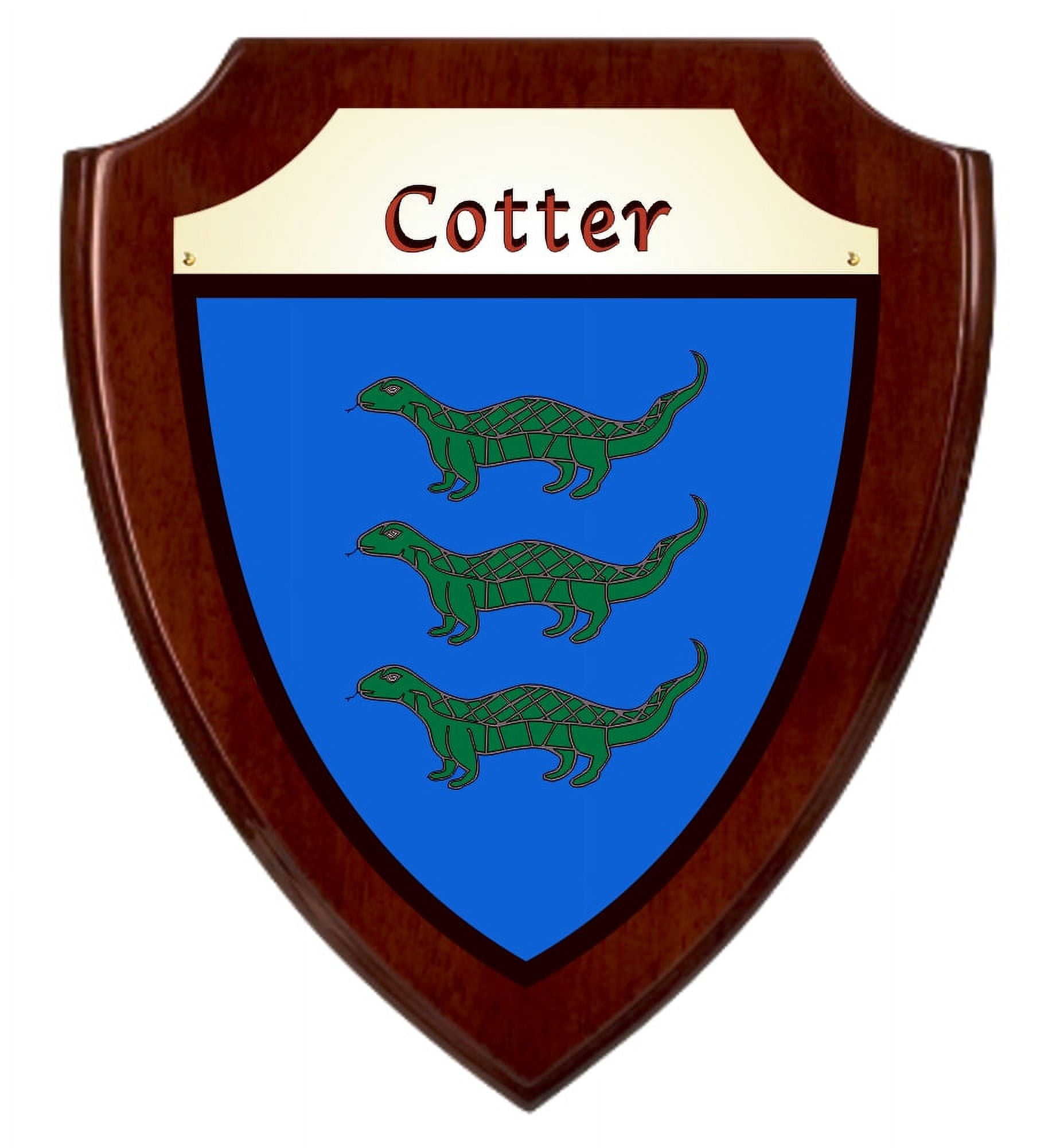 Cotter Irish Coat of Arms Shield Plaque - Rosewood Finish - Walmart.com