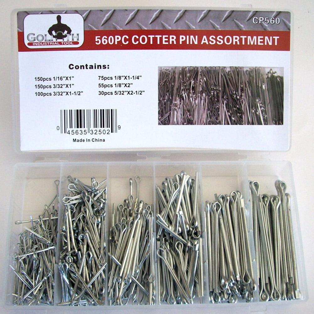 Cotter Pin Assortment Clip Key Hardware 560 Pieces - Walmart.com