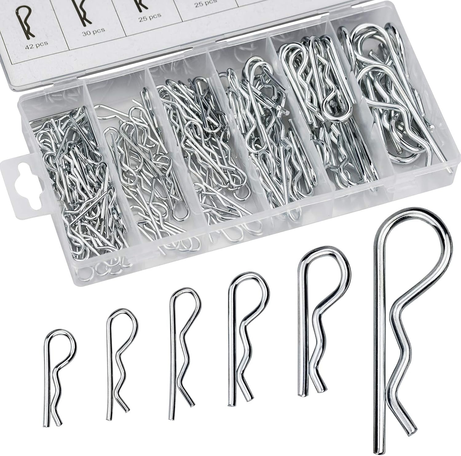 Cotter Pin Assortment Kit, Reusable Stainless Steel Hair Pin Set for ...