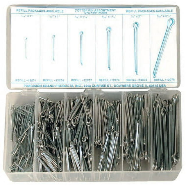 Cotter Pin Assortments, Steel, 600 per set - Walmart.com