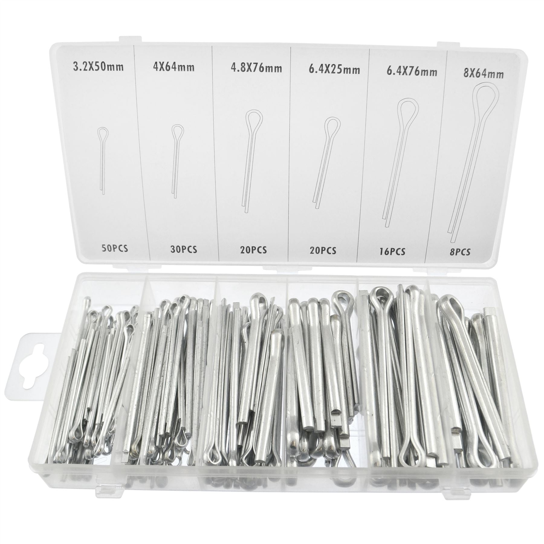 Cotter Pin Split Pins Large Sizes Fasteners 144pc AST13 - Walmart.com