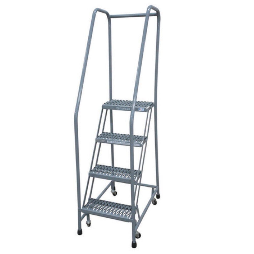 Cotterman Series 1000 4 Step X 26In W A6 Tread Step Ladder W/handrails ...