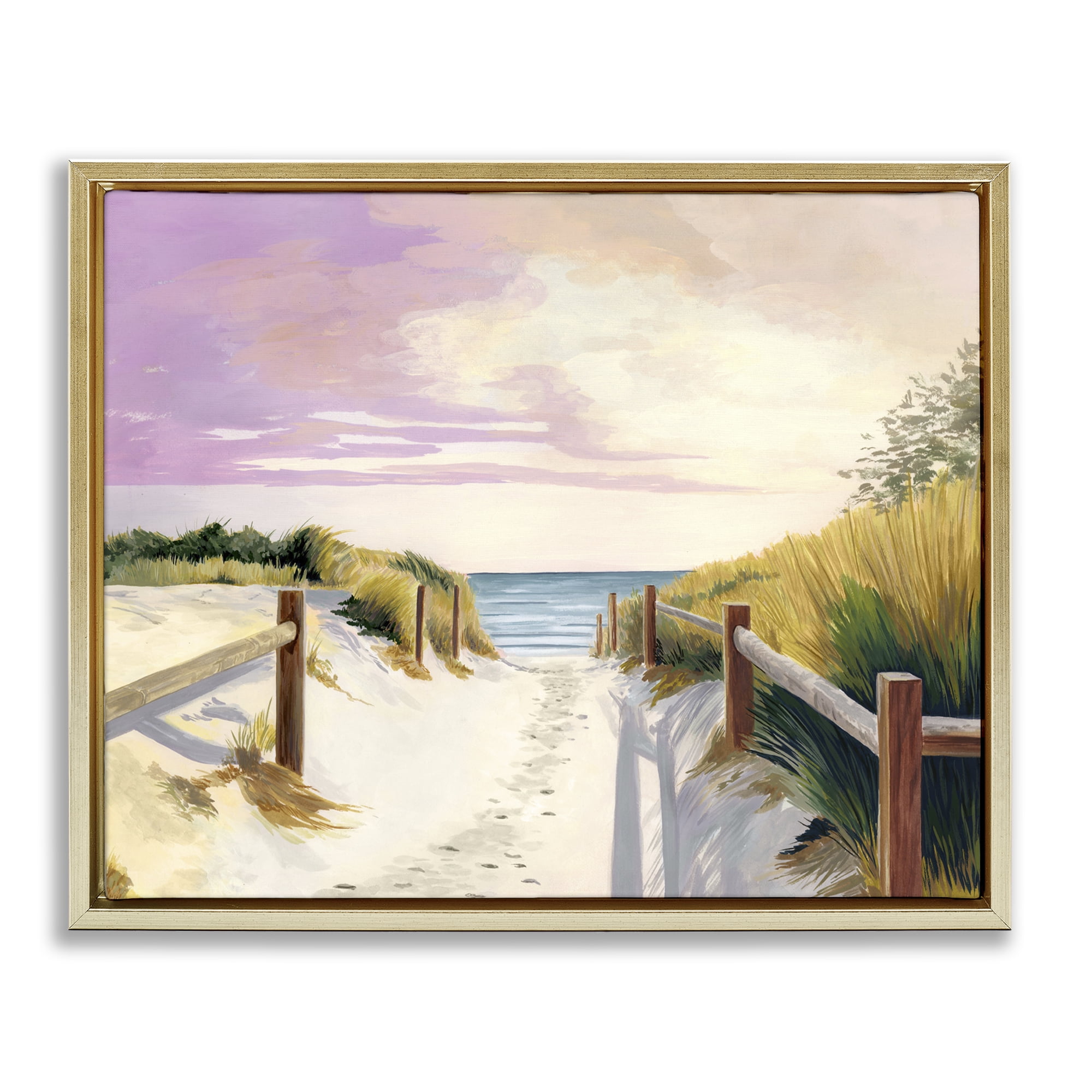 Cottesloe Beach Pathway Gold Framed Floater Canvas Wall Art, design by ...