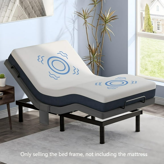 LHYY Split King Size Adjustable Bed,Zero Gravity Base for Stress ...