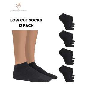 Magg Shop Men's No-Show Liner Socks, Low Cut, Cotton Blend, Black, Pack ...