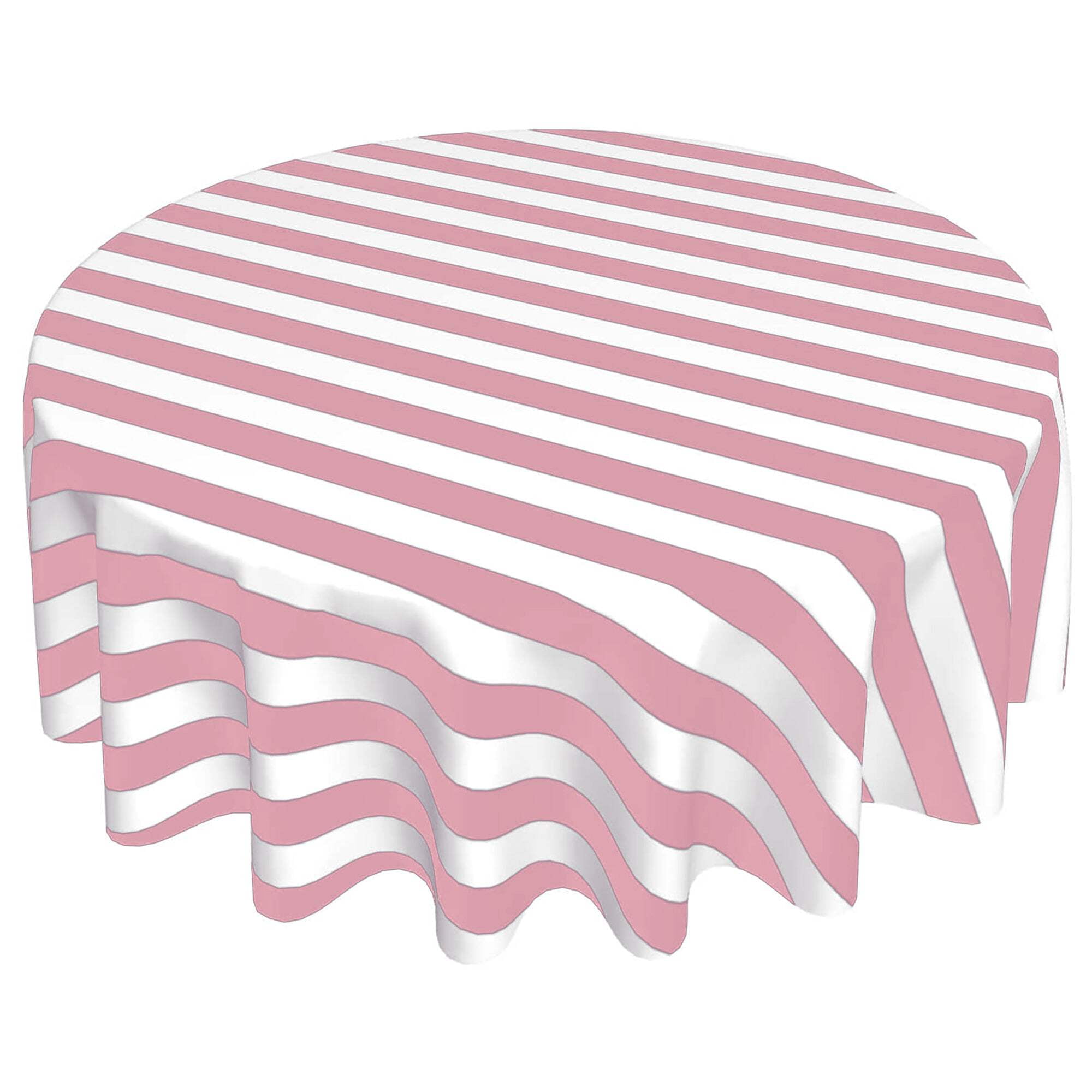 Cotton 2 Inch Wide Stripes Round Tablecloth for Wedding/Bridal Shower ...