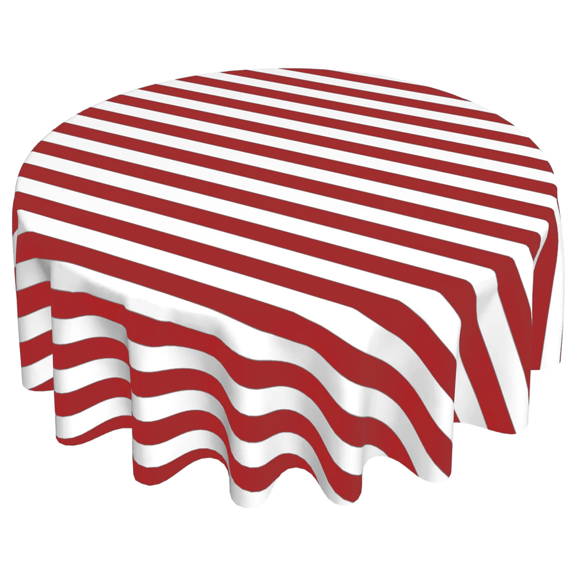 Cotton 2 Inch Wide Stripes Round Tablecloth for Wedding/Bridal Shower ...