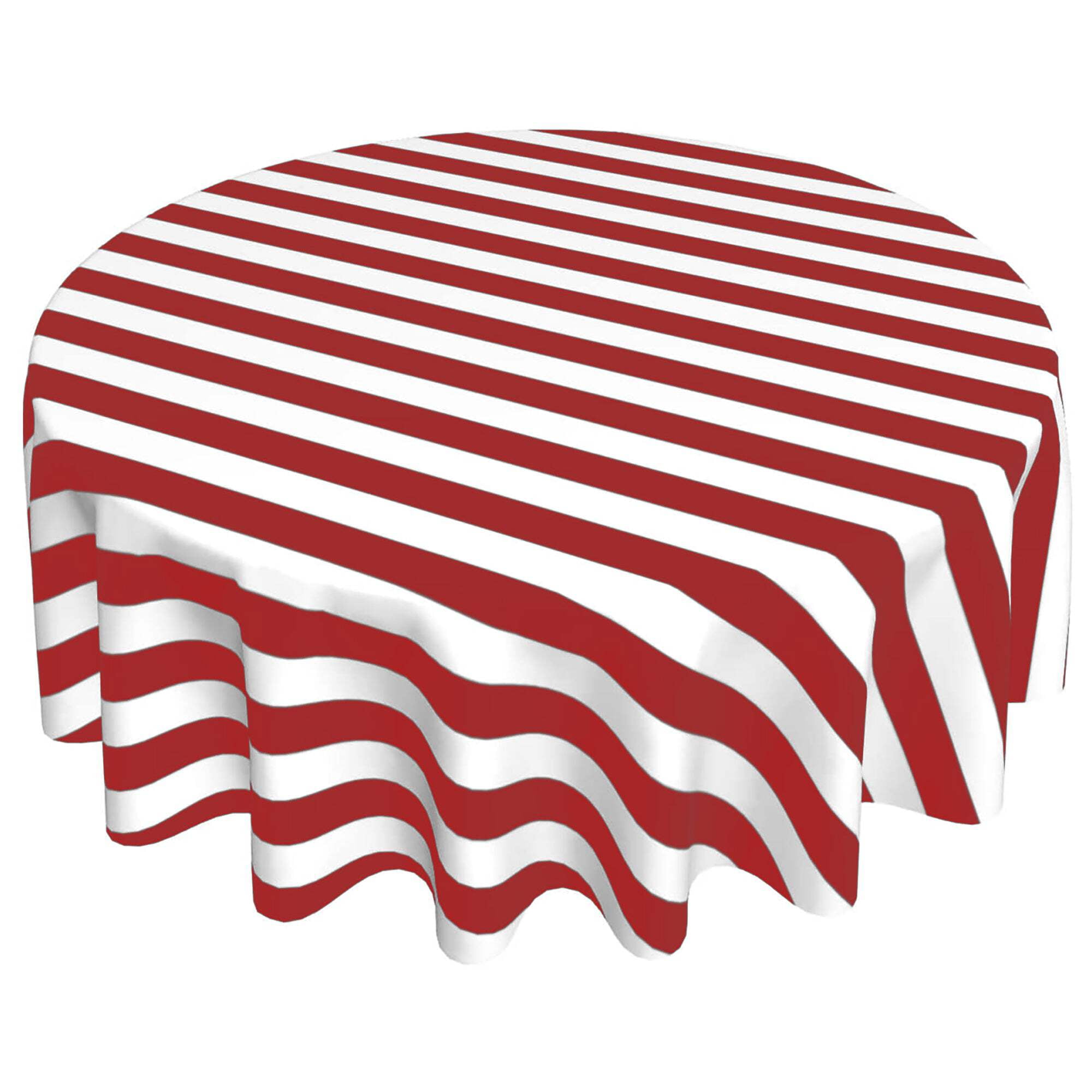 Cotton 2 Inch Wide Stripes Round Tablecloth for Wedding/Bridal Shower ...