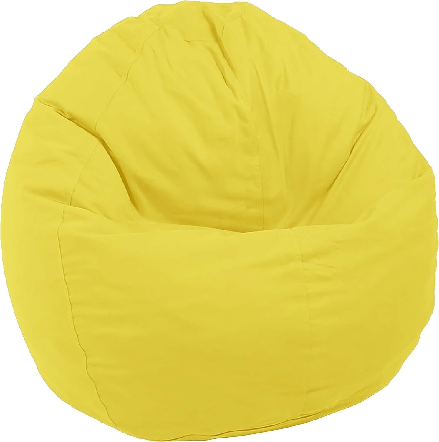 Cotton 31x33x20" Small Bean Bag Chair - w/Polystyrene Beads and ...