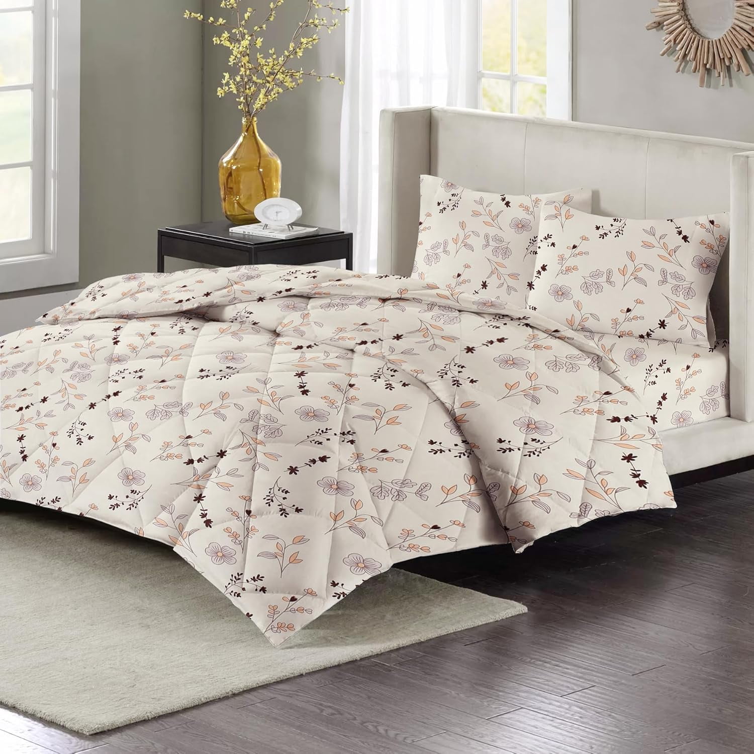 Cotton AC Comforter Set King Size Double Bedsheet With & Two King ...