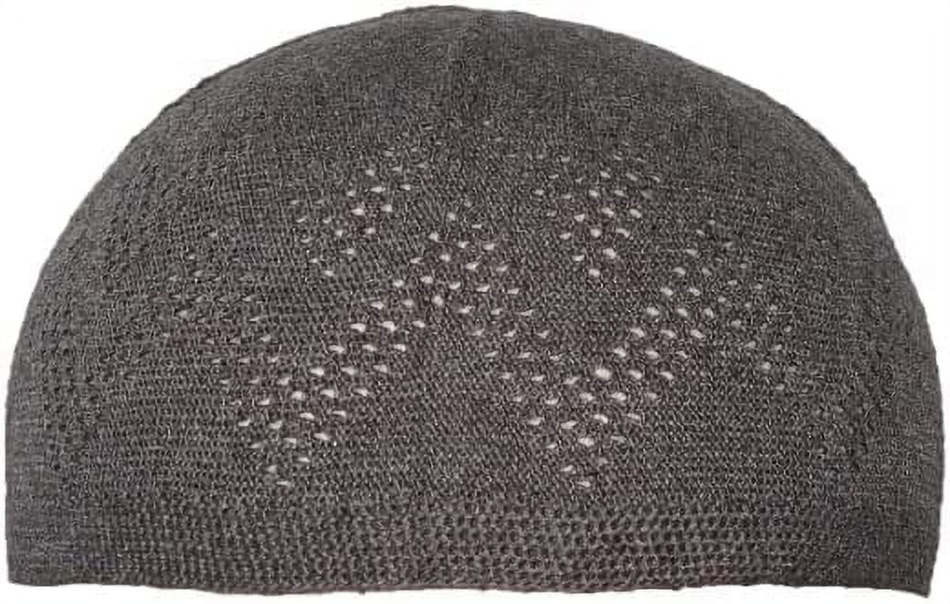 Cotton Adult Men's Islamic Prayer Cap (Dark Grey, Free Size ...