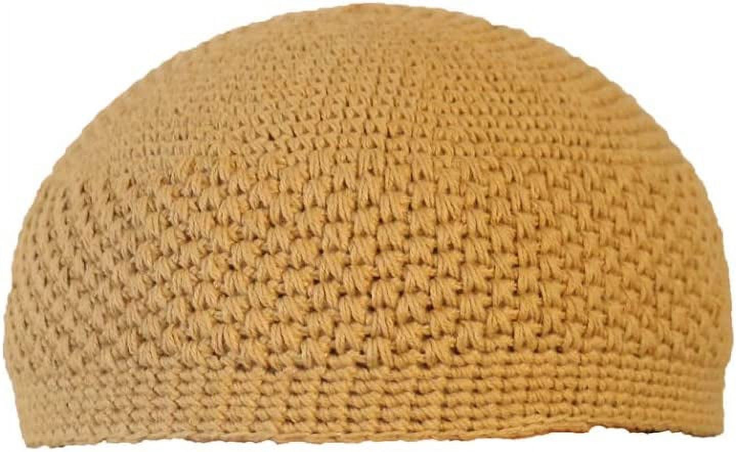 Cotton Adult Men's Islamic Prayer Cap (Yellow, Free Size), Stretchable ...