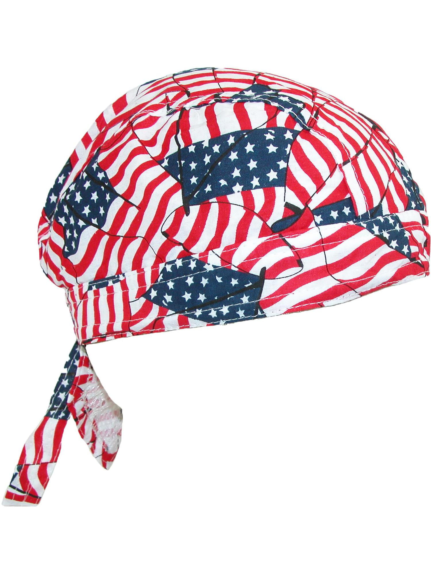 CTM Cotton American Flag Do Rag Cap (Men) - Walmart.com