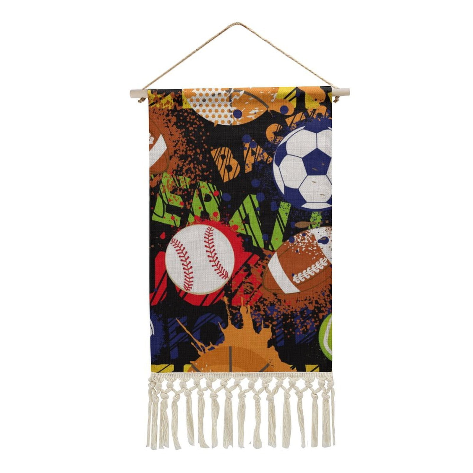 Cotton And Linen Fringe Hanging Picture 19.6×10in Thick And Comfortable ...