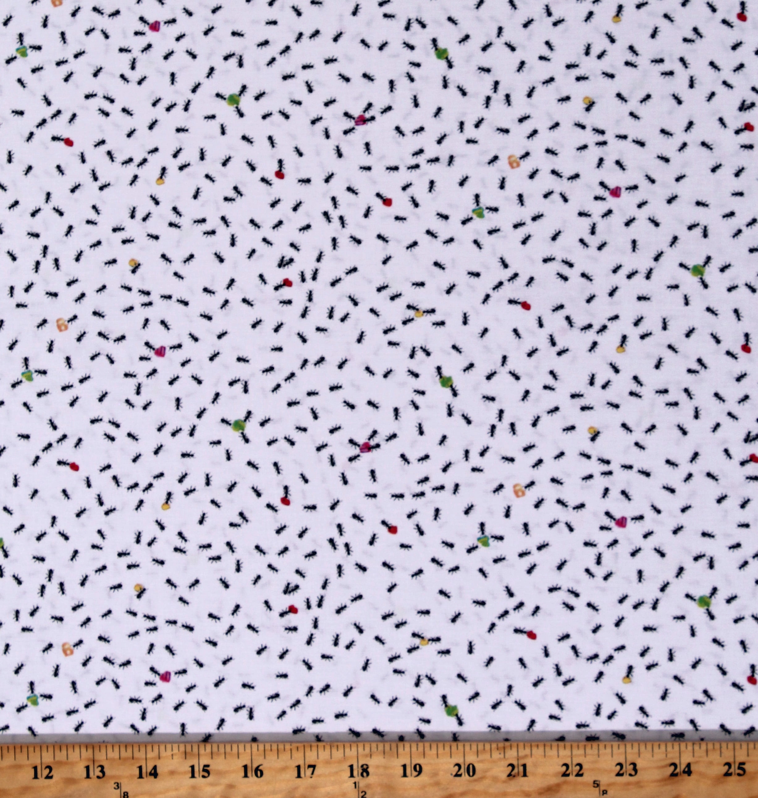 Cotton Ants Insects Bugs Food Chow Time Eating White Cotton Fabric ...