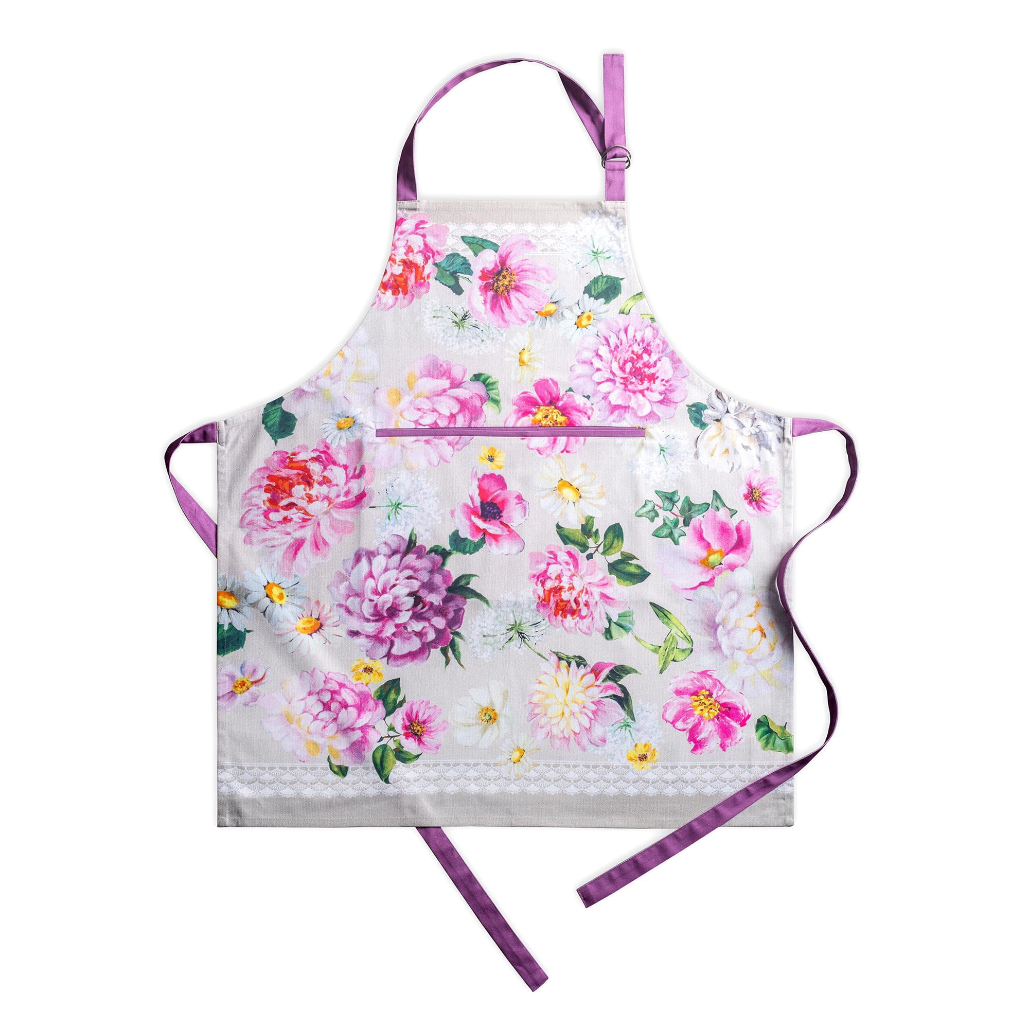 Cotton Apron 052 - Pivoine 1 Size Adult Cooking & Gardening Use ...