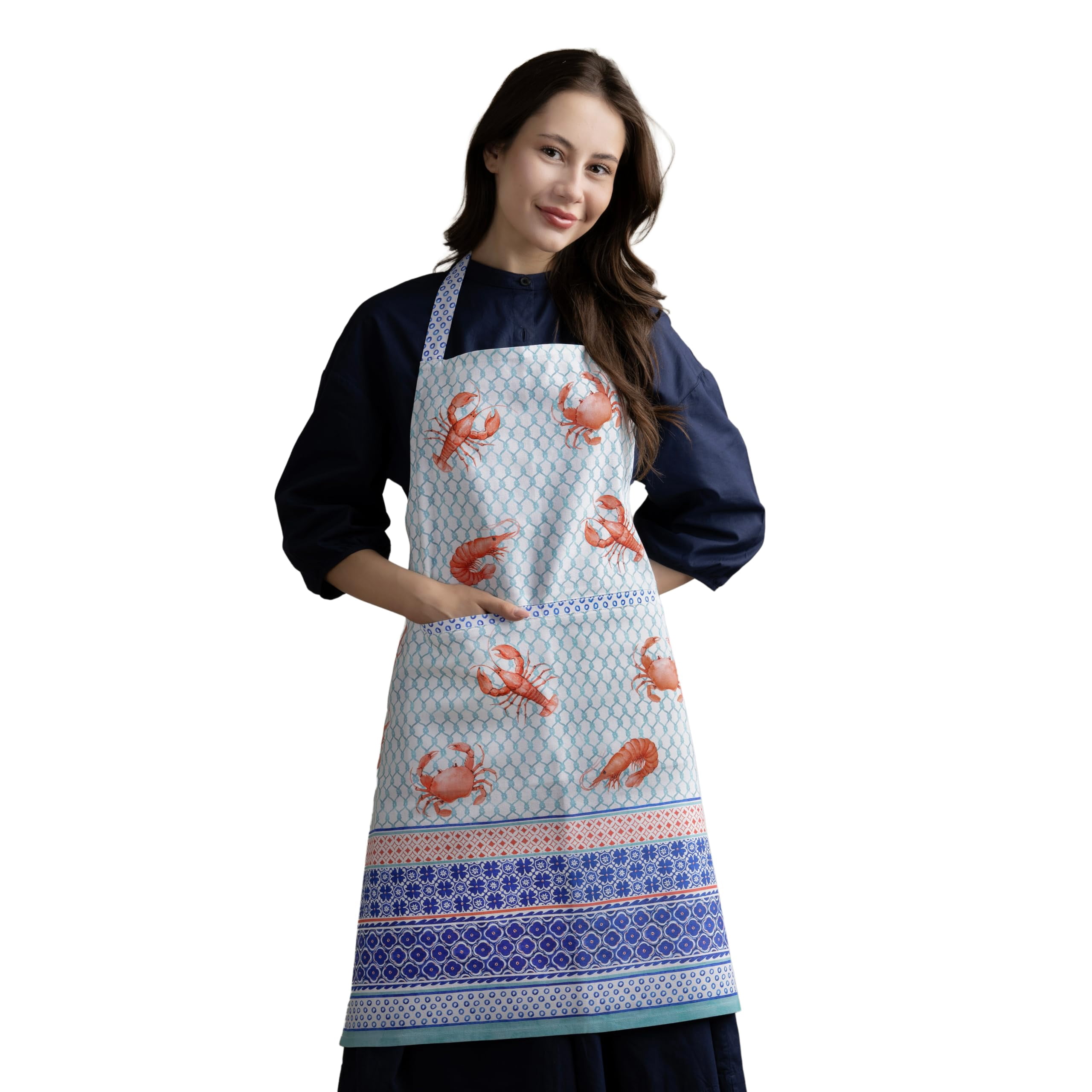 Cotton Apron 057 - Lobster Love, 1 Count Cooking & Kitchen Use ...