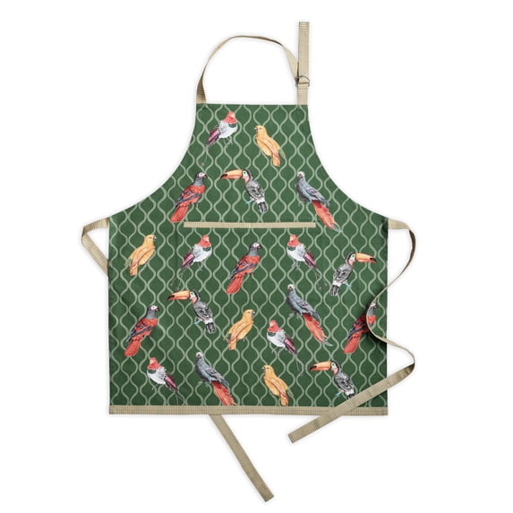 Cotton Apron 1 - 150 - Tropical Birds Use For Cooking Gardening Serving ...