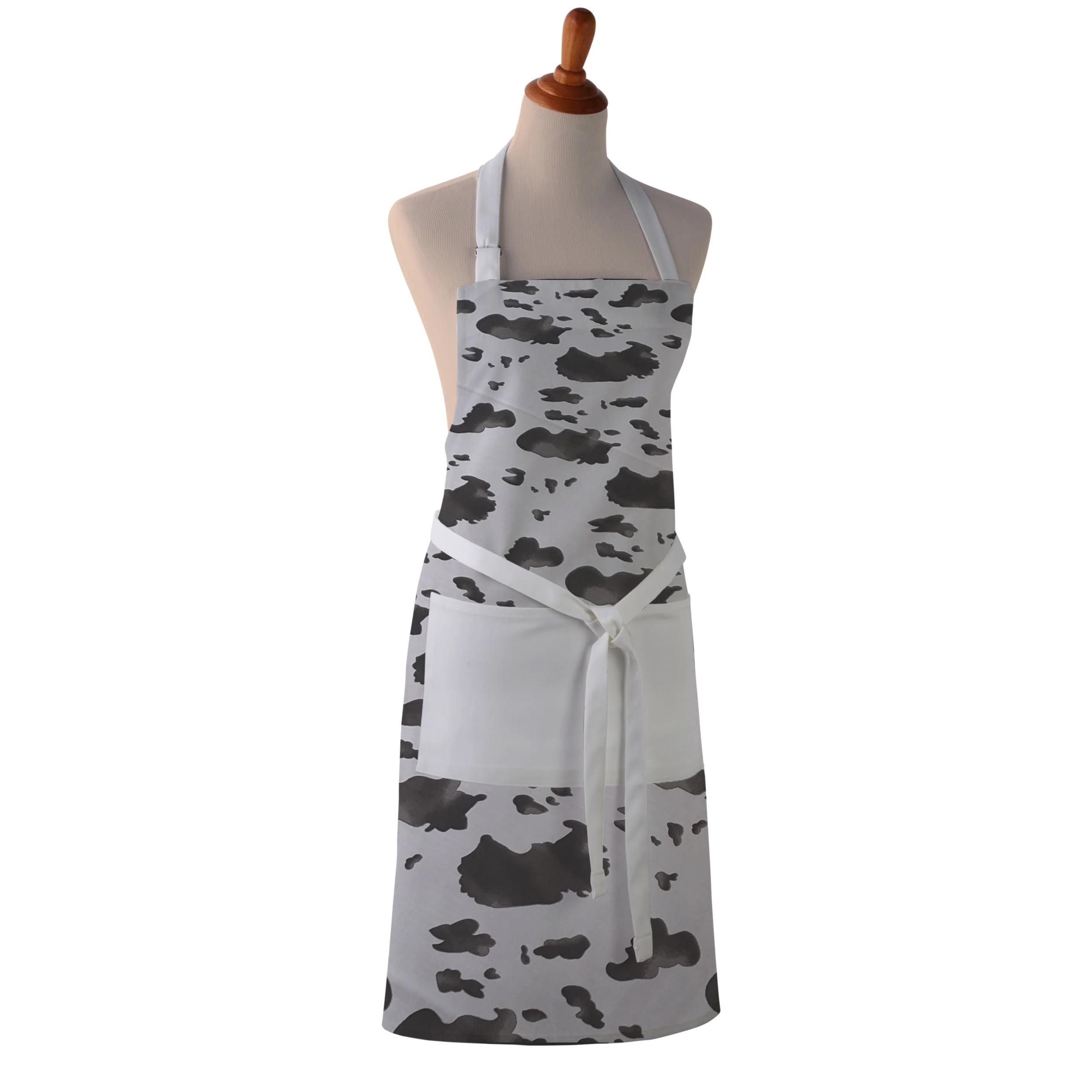 Cotton Apron - Cow Print - Kitchen BBQ Restaurant Cooking Painters ...