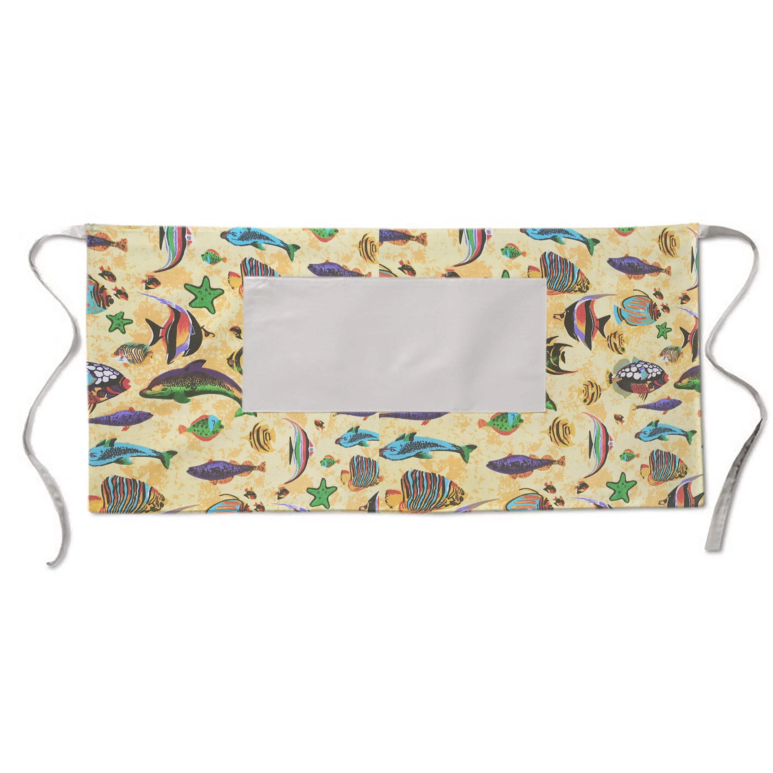 Cotton Apron - Fish Aquarium Print - Kitchen BBQ Restaurant Cooking ...
