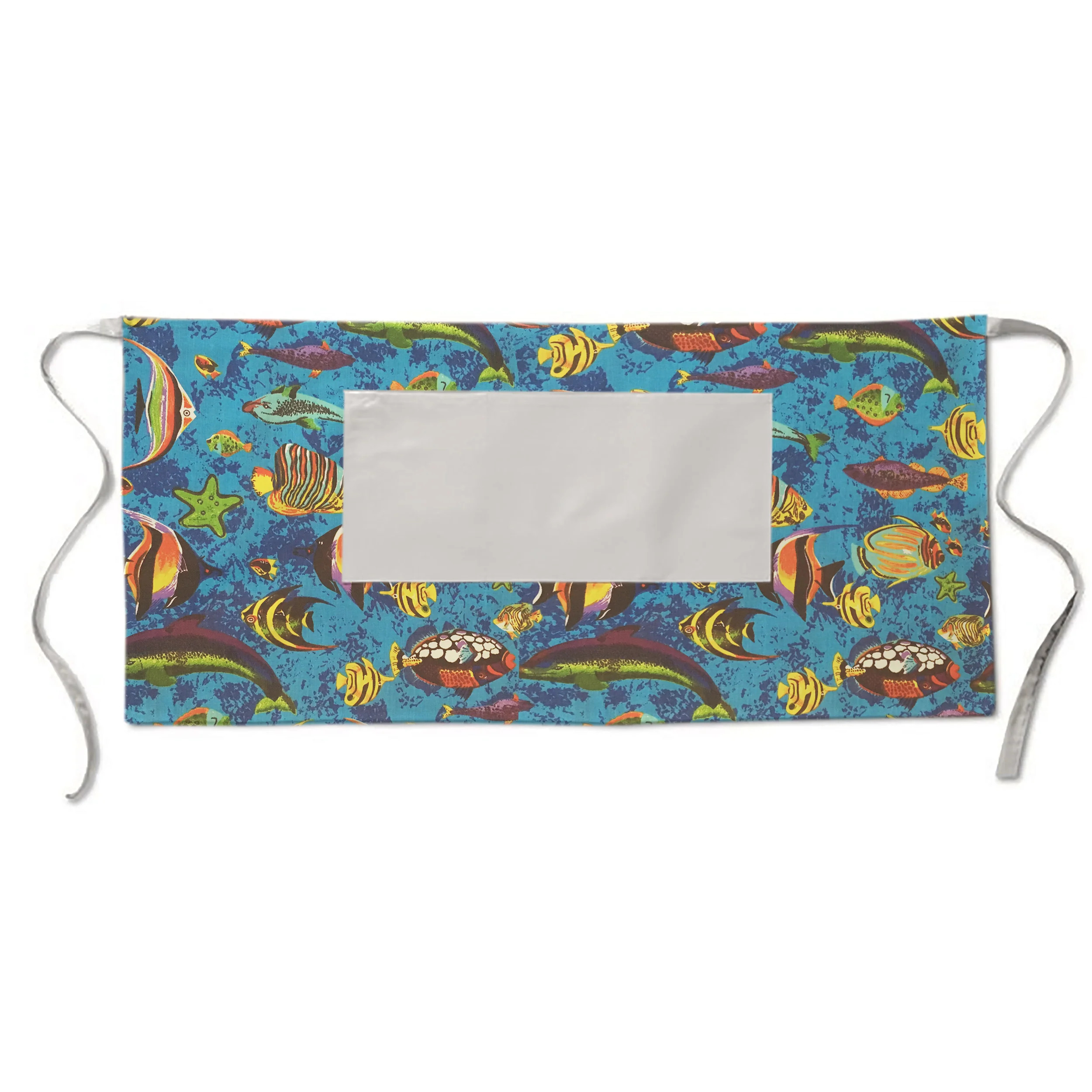 Cotton Apron - Fish Aquarium Print - Kitchen BBQ Restaurant Cooking ...