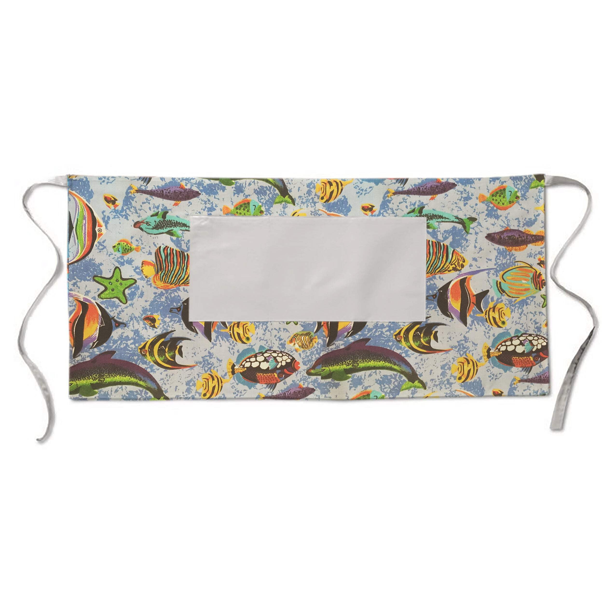 Cotton Apron - Fish Aquarium Print - Kitchen BBQ Restaurant Cooking ...