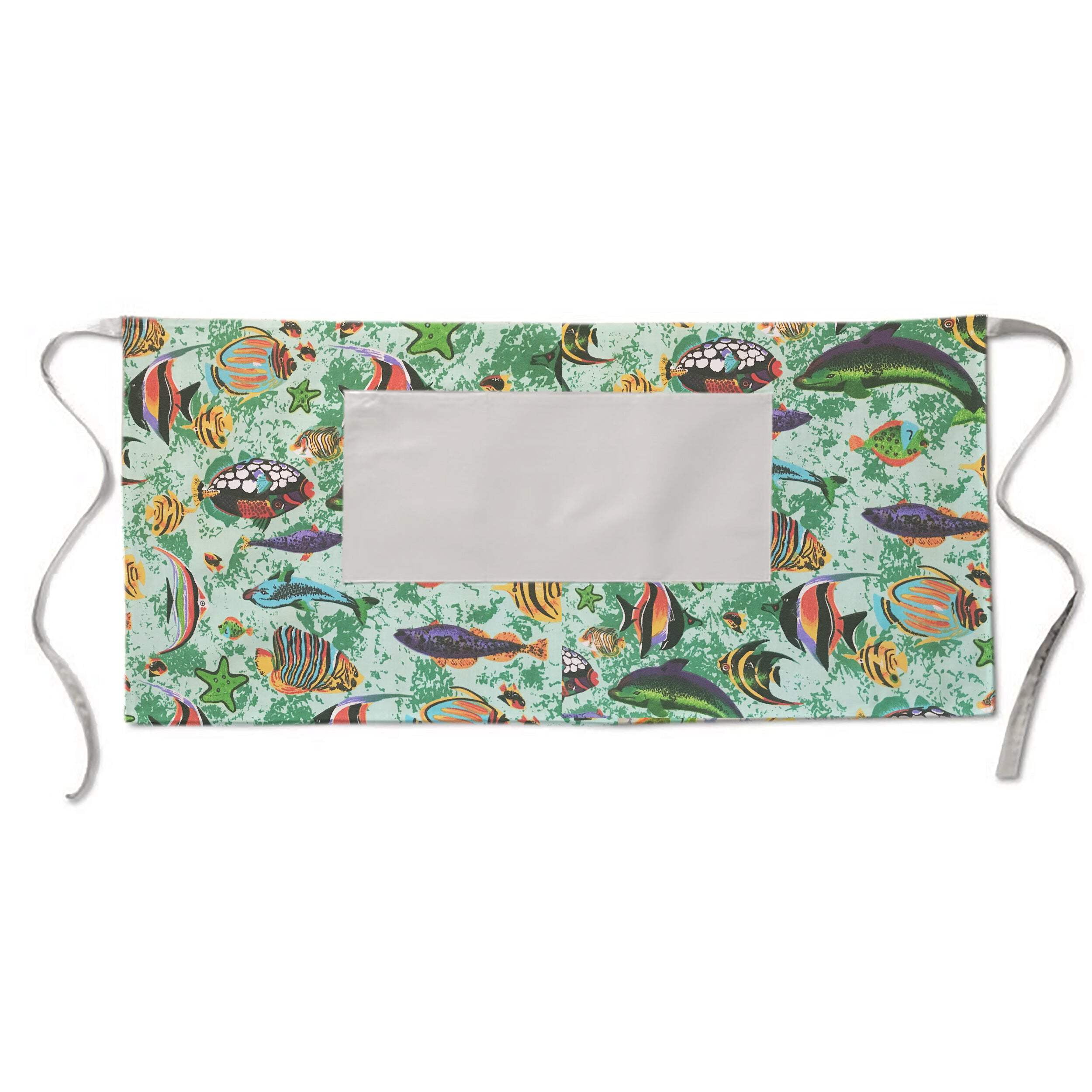 Cotton Apron - Fish Aquarium Print - Kitchen BBQ Restaurant Cooking ...