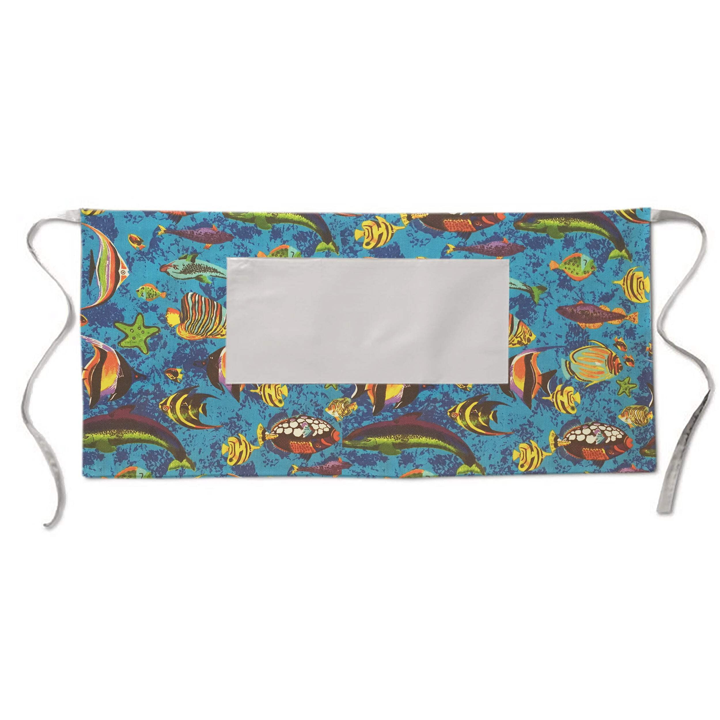 Cotton Apron - Fish Aquarium Print - Kitchen BBQ Restaurant Cooking ...