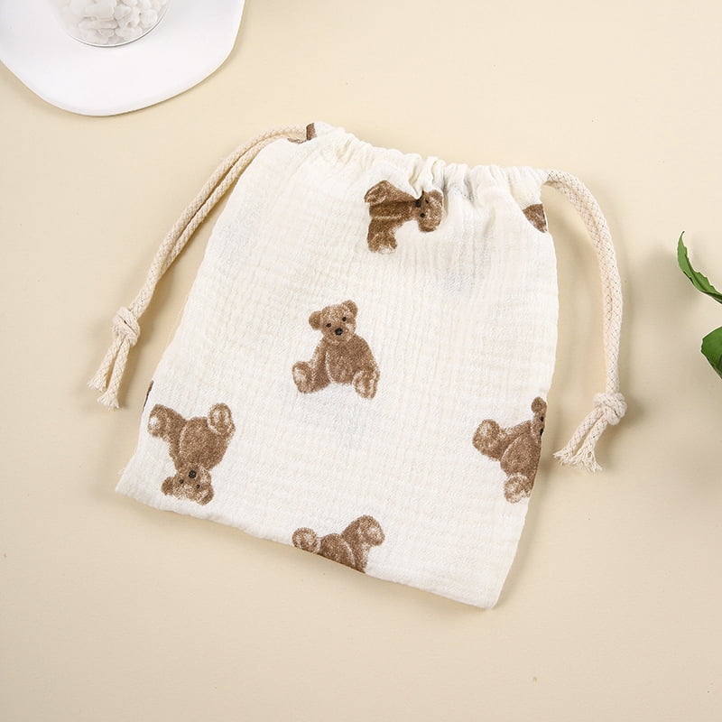 Cotton Baby Bags String Diaper Stackers Caddy Organizer Nappy Pouch ...