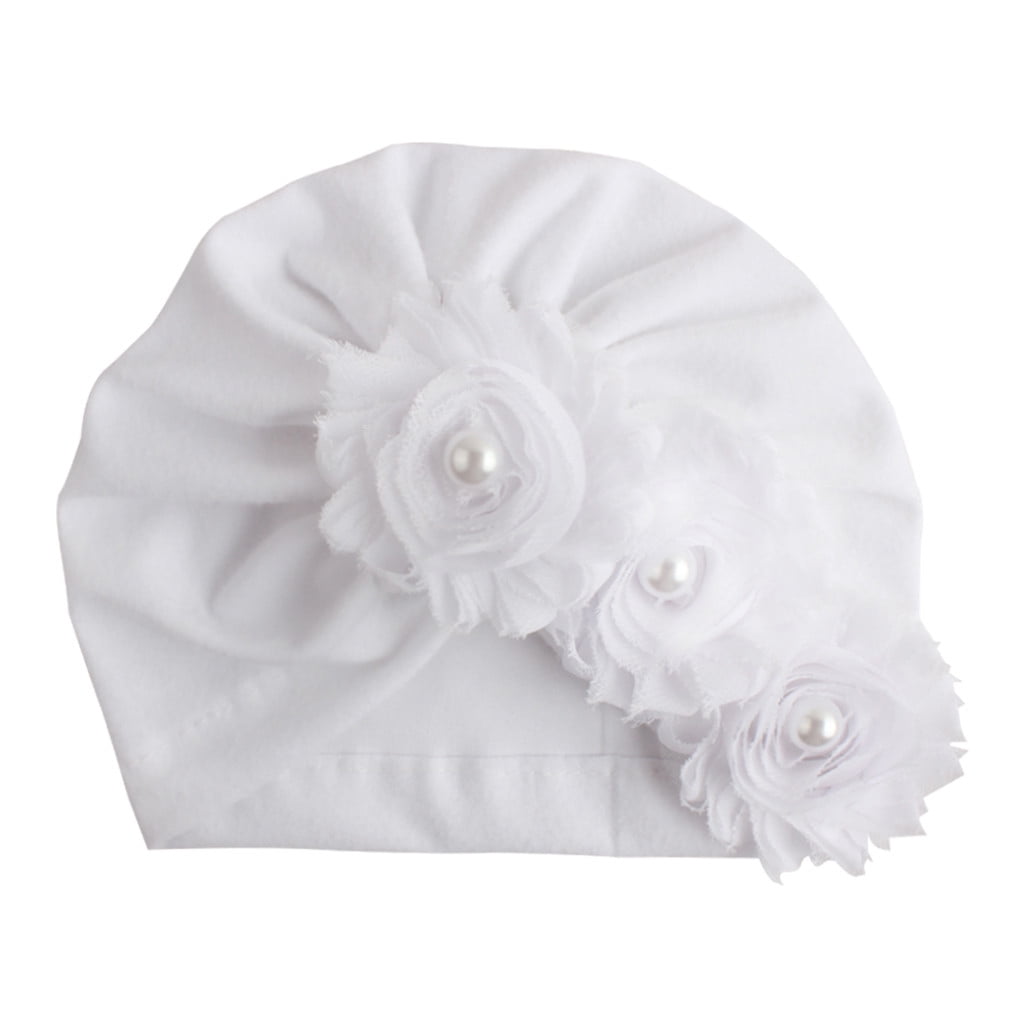 Clearance!Cotton Baby Girls Headband, Knotted Chiffon Flower Pearls ...