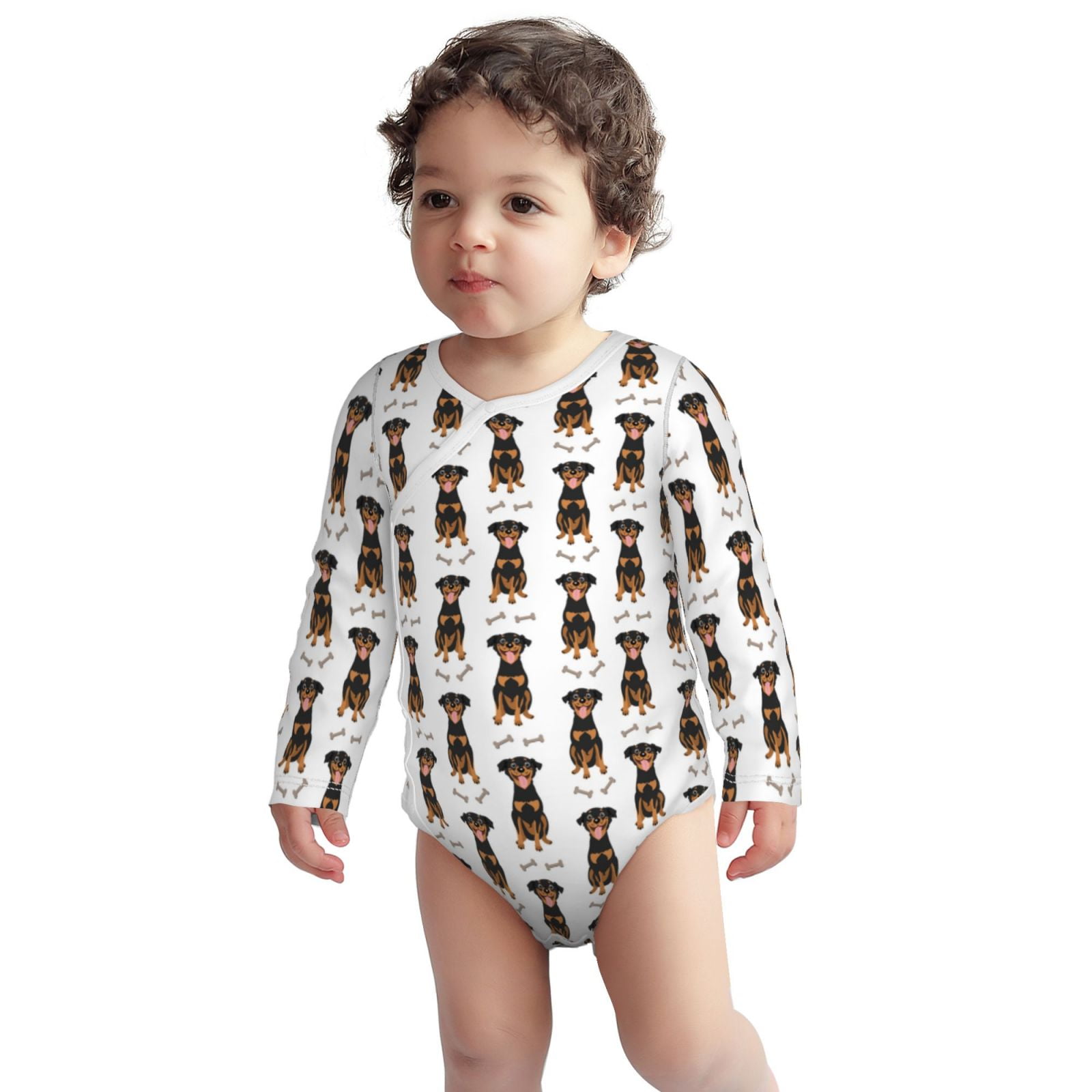 Cotton Baby Onsies, Bone Dog Puppy Unisex Newborn Baby Long Sleeve Bodysuit Infant Outfit ...