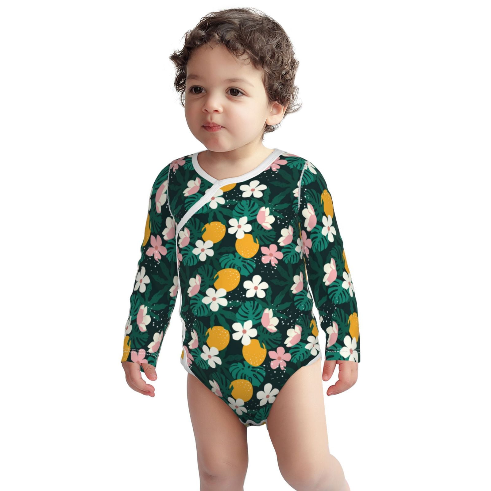 Cotton Baby Onsies, Tropical Fruit B Unisex Newborn Baby Long Sleeve Bodysuit Infant Outfit ...