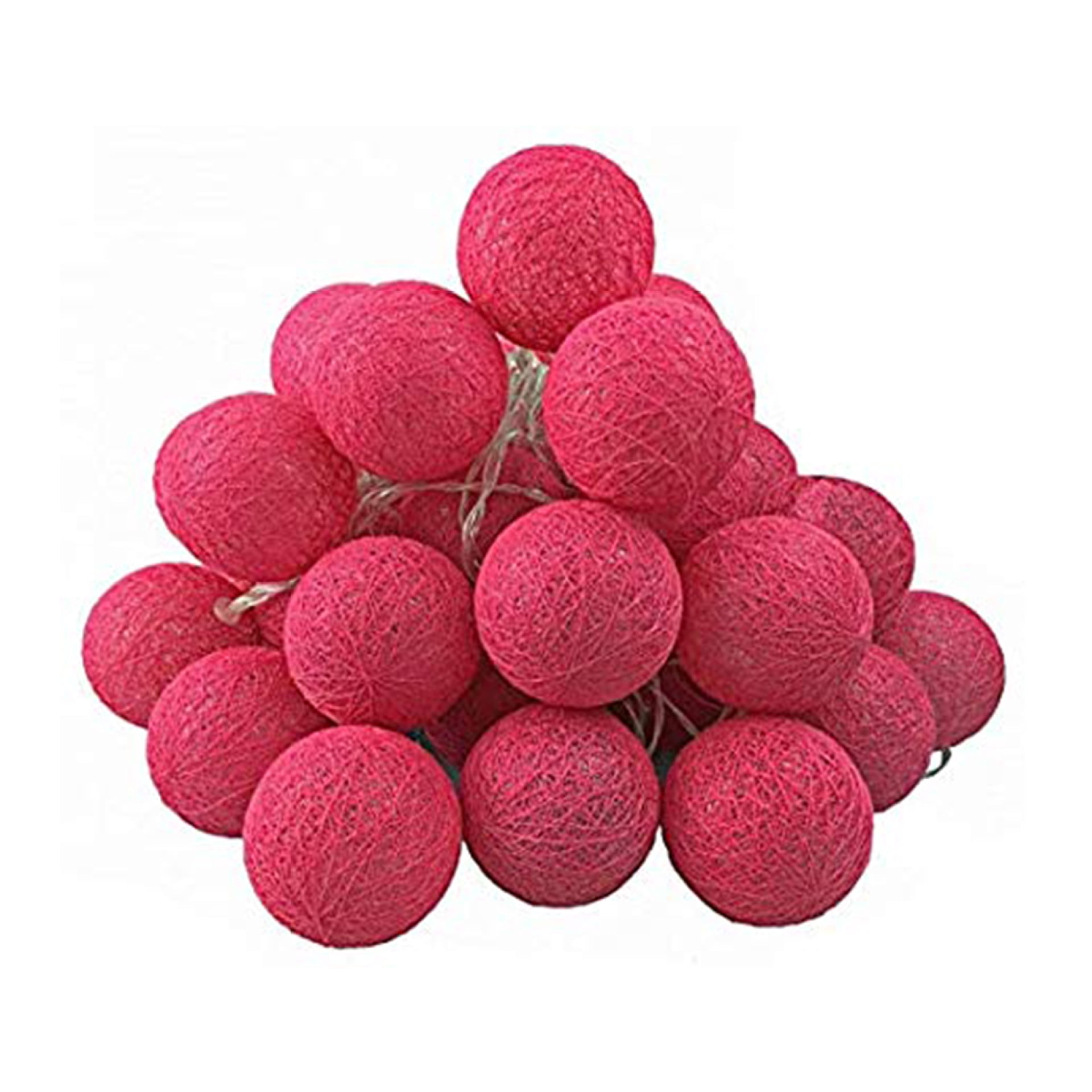 Cotton Ball String Lights, 19.6Ft 40 LEDs Battery Powered Cotton Ball ...