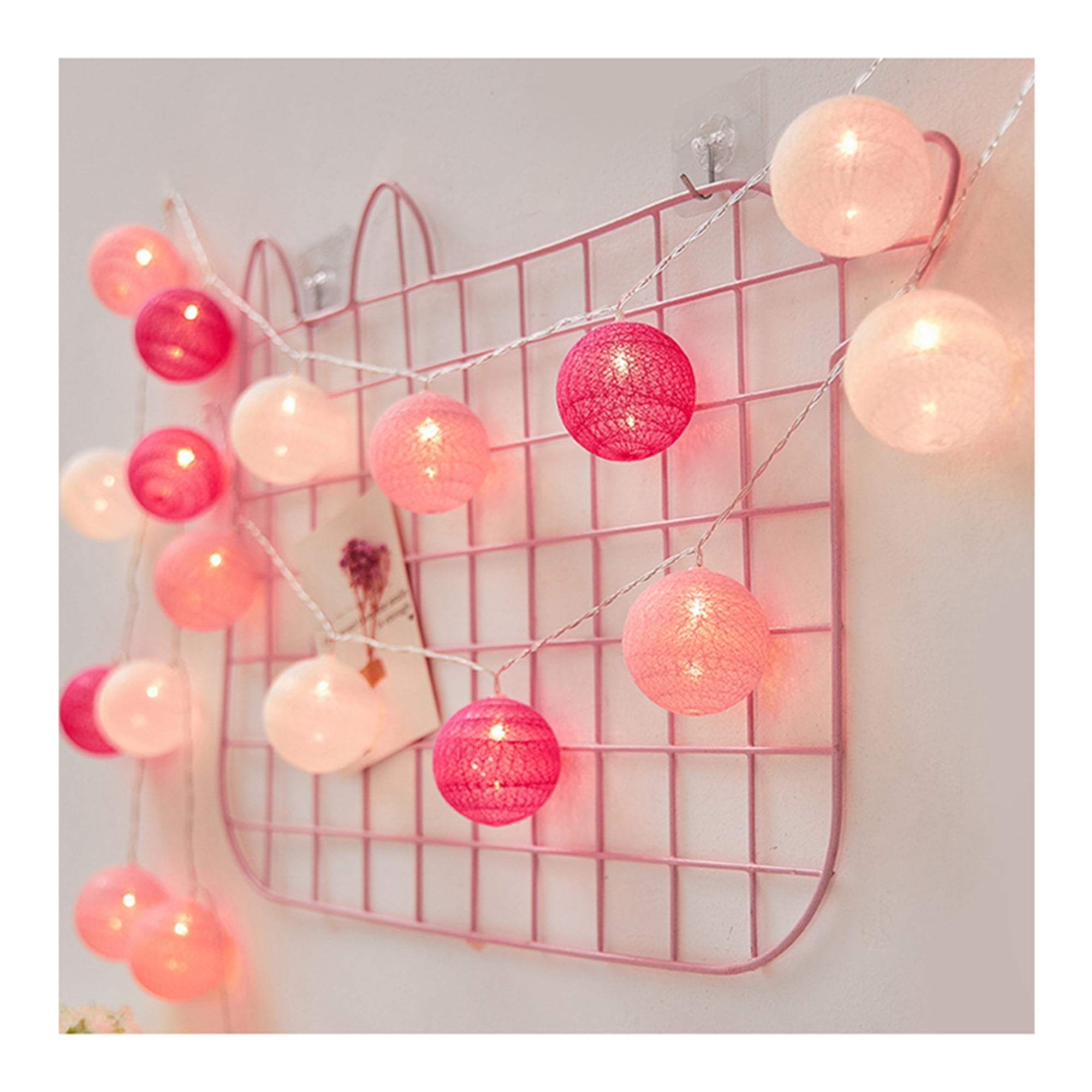 Cotton Ball String Lights Battery/USB Powered Ball Fairy Lights ...