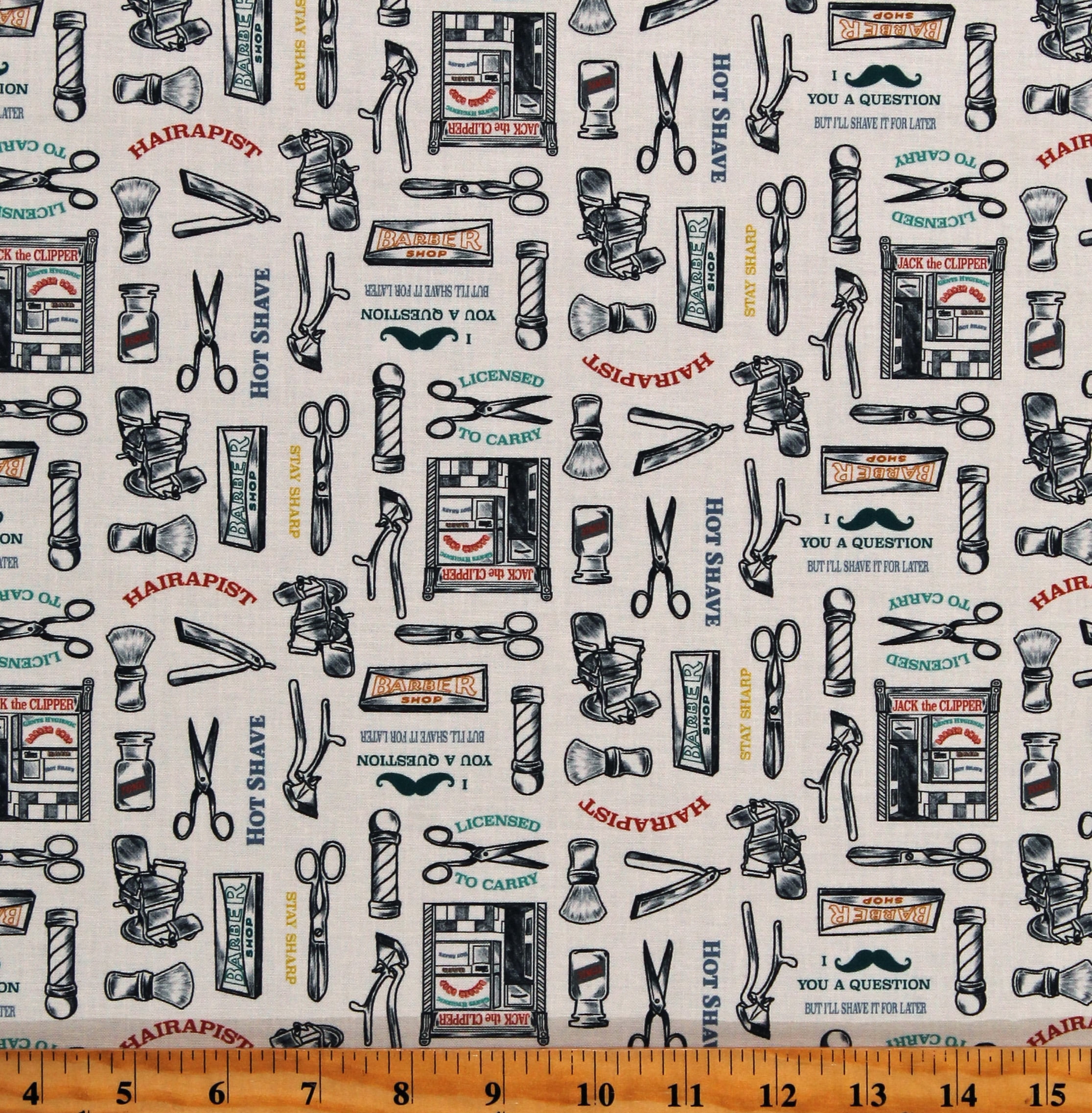 Cotton Barbershop Haircut Barber Poles Chairs Hair-Cutting Scissors ...