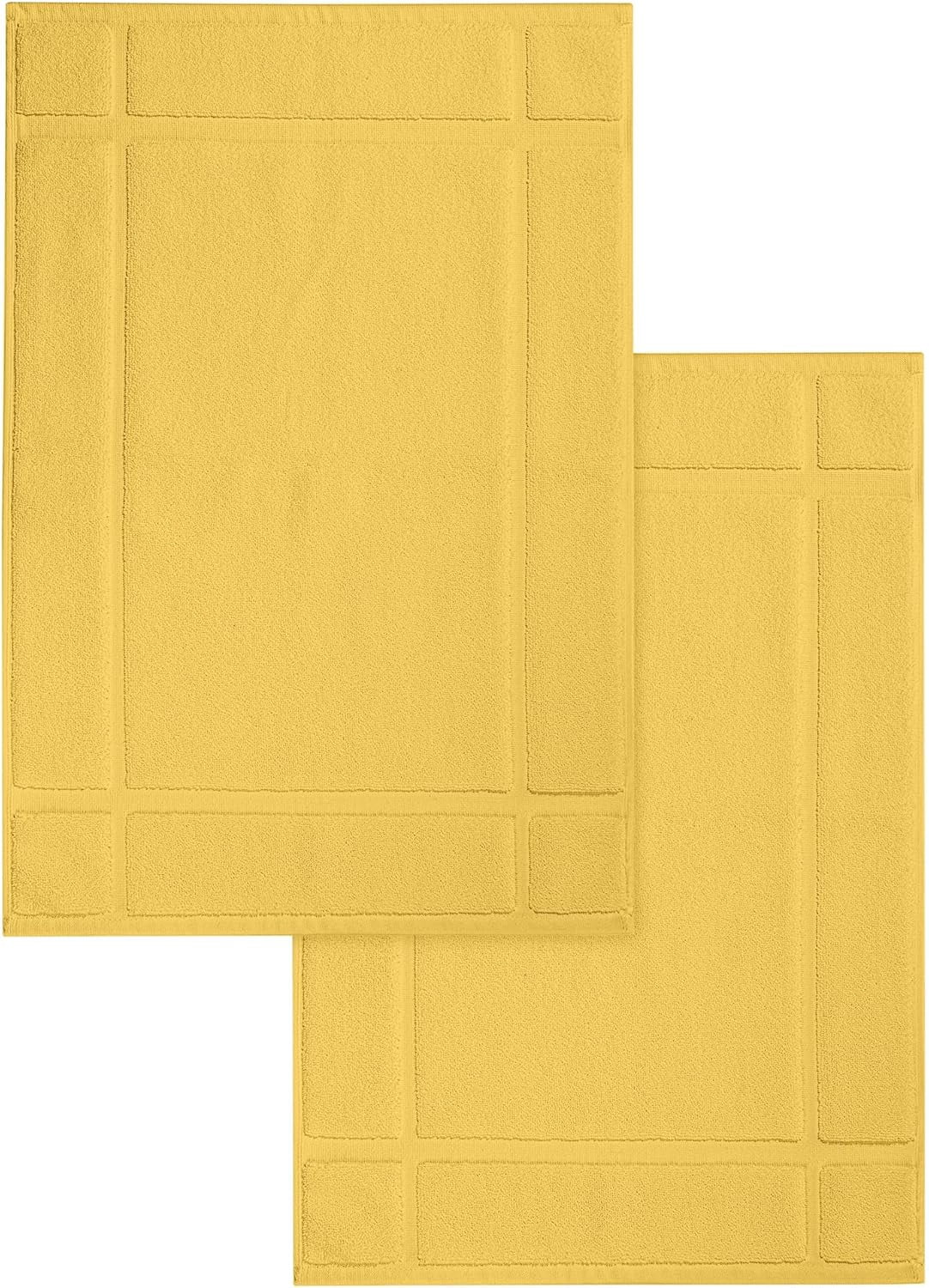 Cotton Bath Mats 2 Pack 34 X 20 Inches 1350 GSM Solid Construction ...
